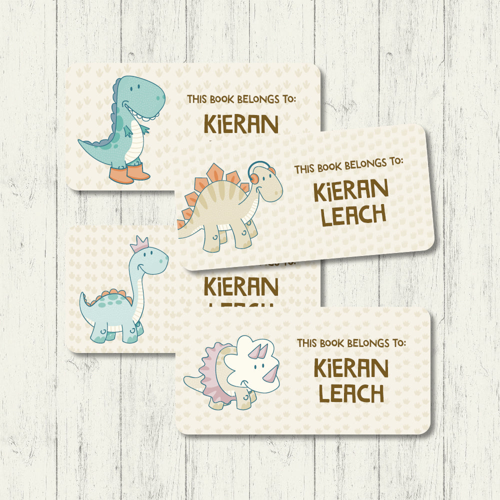 Dino Buddies Book Labels – Personalised for Kids’ Books