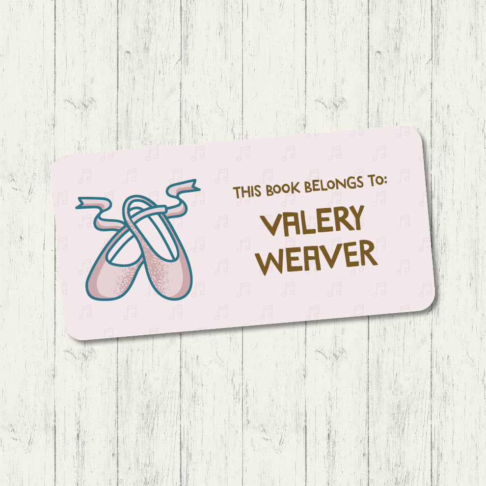 Ballet Book Label for Kids Stories and School Books