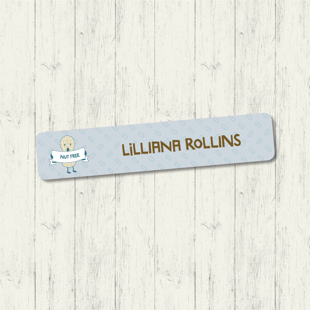 Nut Free Large Label – Durable Name Stickers