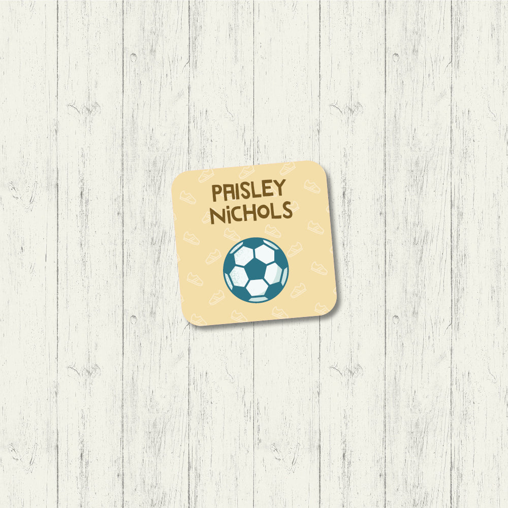 Soccer Square Label – Durable Kids Name Labels