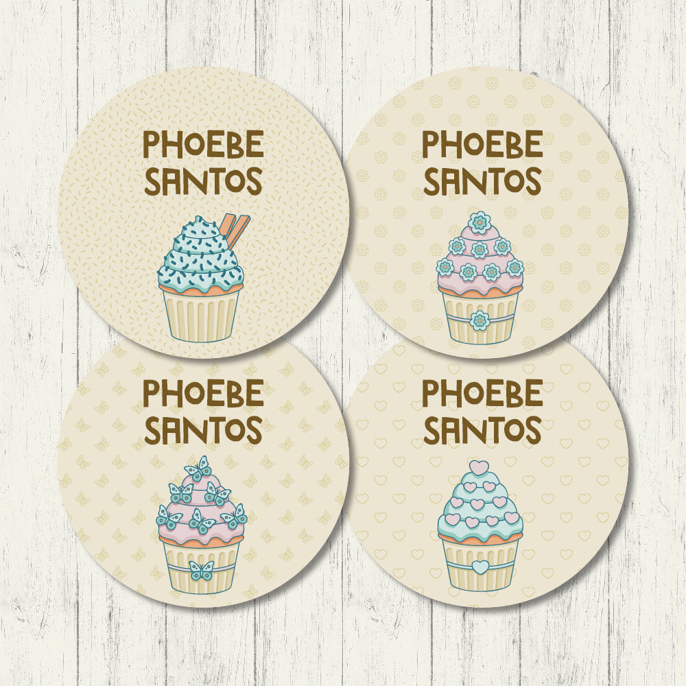 Sugar & Spice Circle Labels – Waterproof & Durable